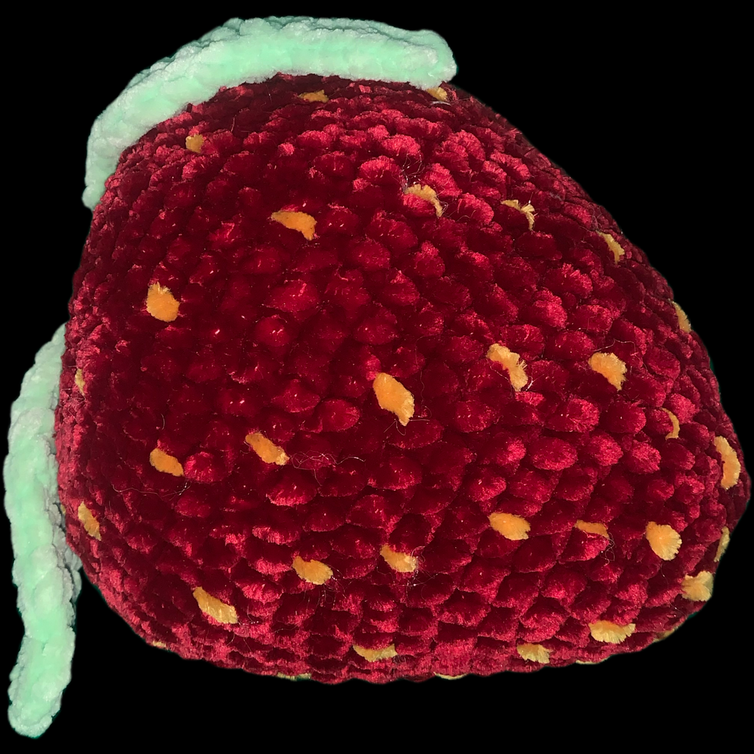 Strawberry Plushie – Button Eye Crochet