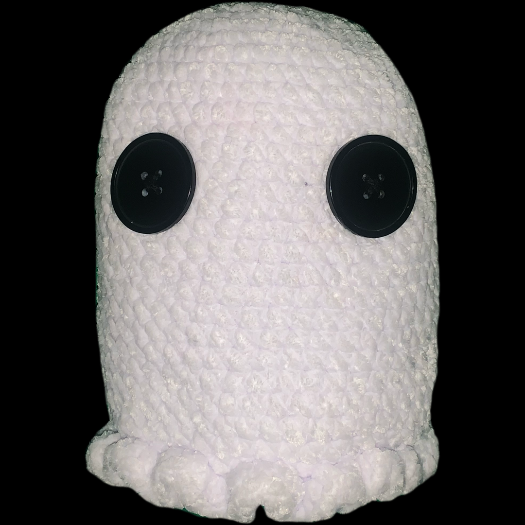 Ghost Plushie (Medium) – Button Eye Crochet